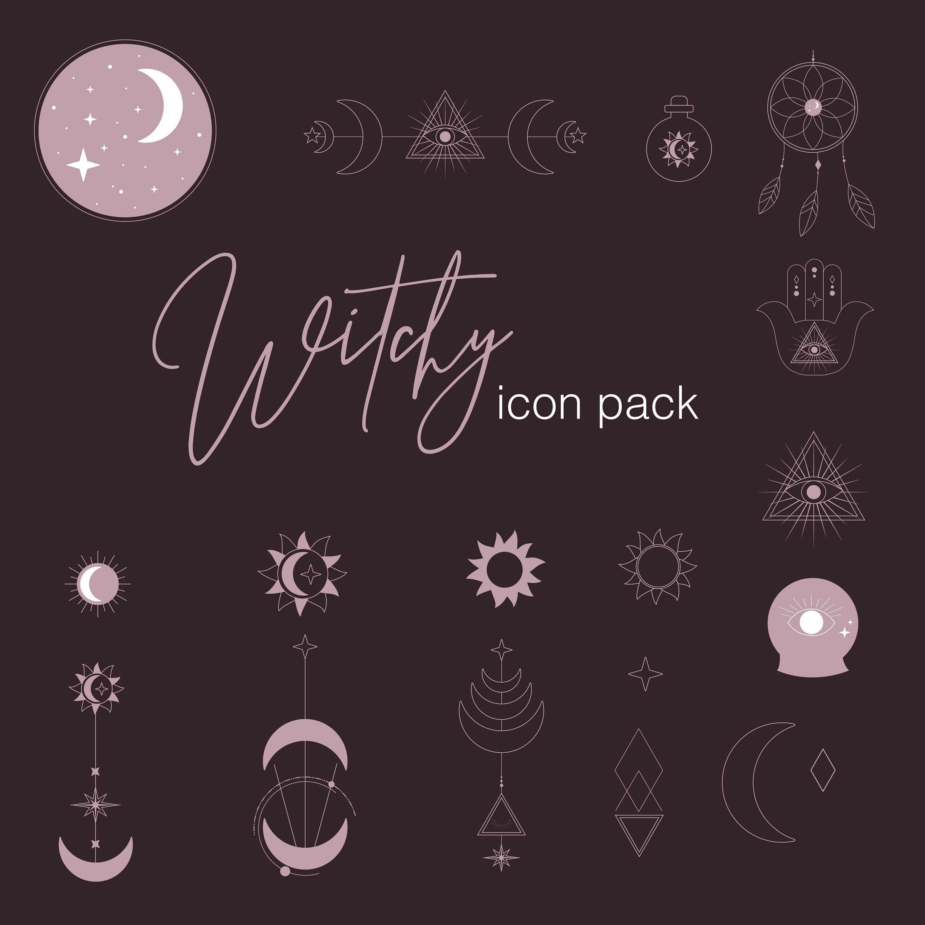 Witchy Icon Pack - Etsy