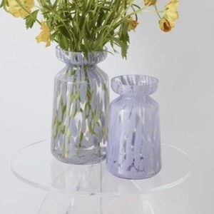 Lily Lavender Glass Vase, Bright Home Decor, Cute Colorful Flower Vase ...