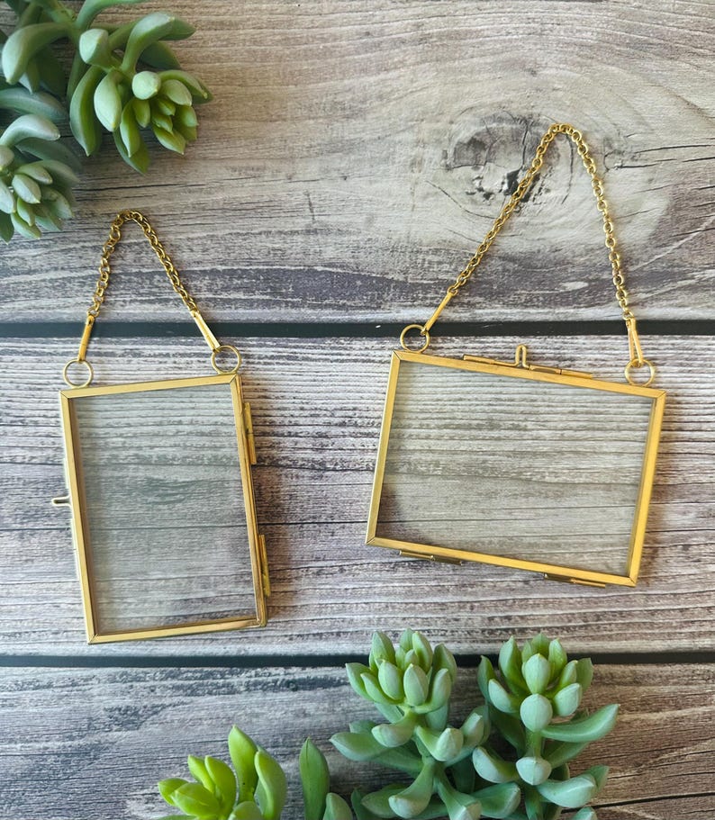 Miniature Frame Ornament, Christmas Picture Frame Ornament, Brass ...