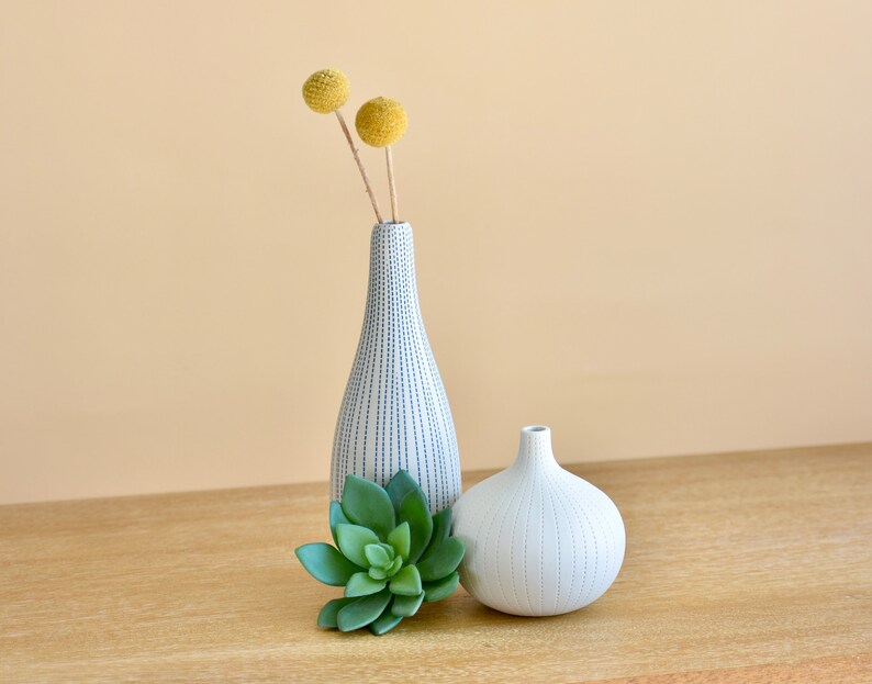 Tall Dash Modern Bud Vase White, Blue, Bronze - Etsy