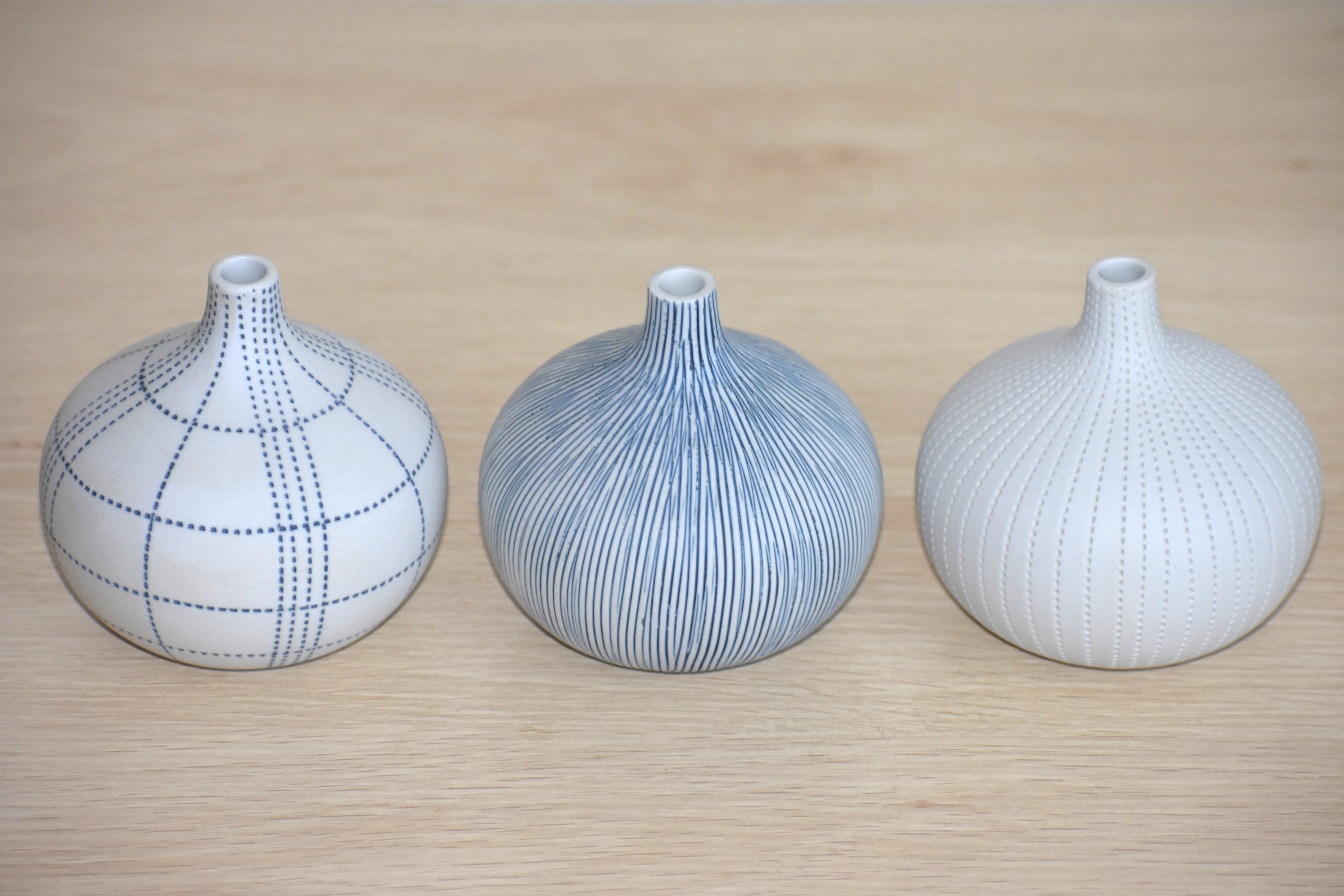 Dash Modern Bud Vase White Indigo - Etsy