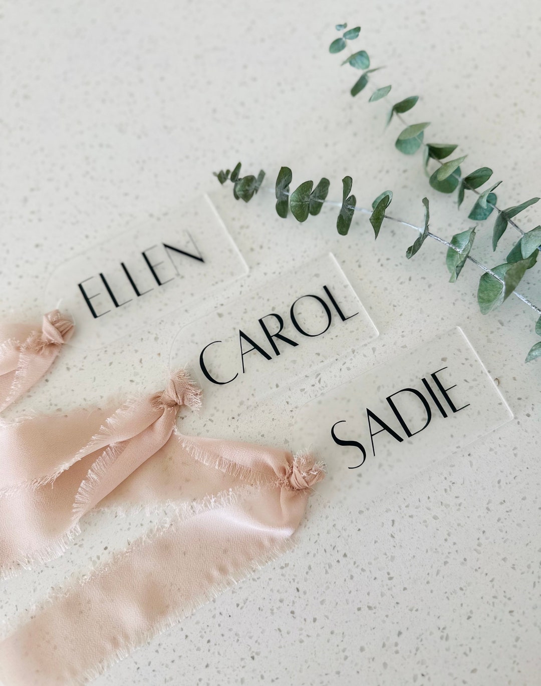Personalized Reusable Frosted Acrylic 2x3 Gift Tag, Name Tags for ...