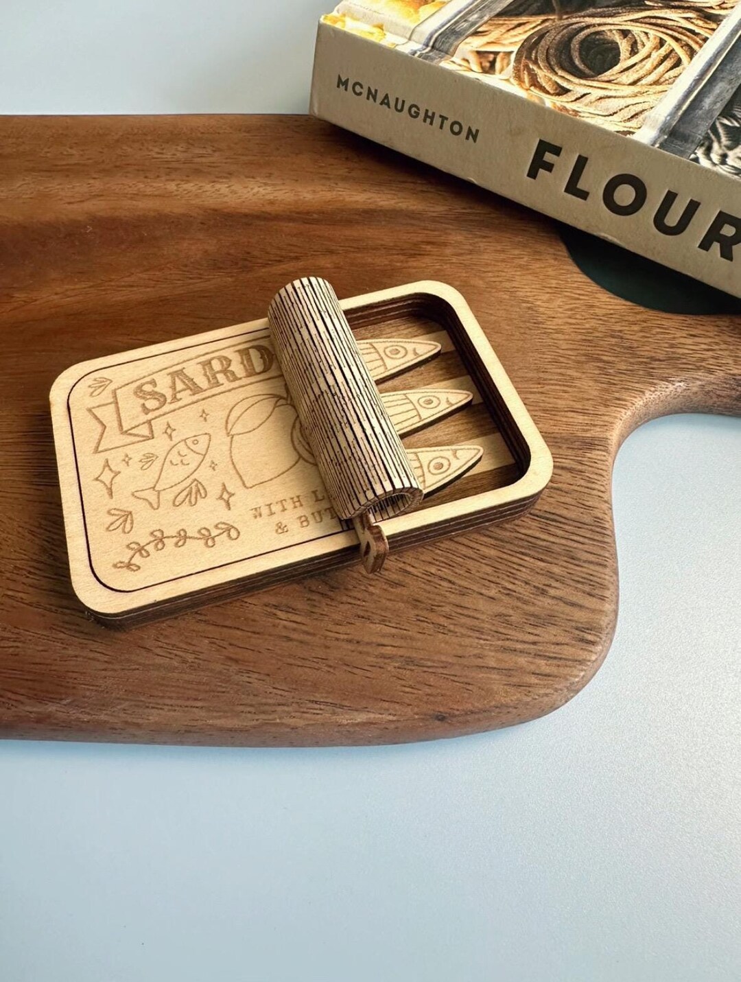 Handmade Laser Cut Wooden Sardine Fish Tin: Coastal Christmas Ornament ...