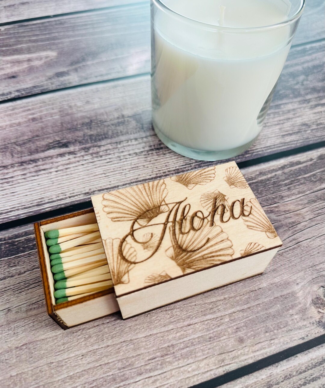 Aloha Wood Match Box, Handmade Trinket Box, Housewarming Gift, New ...