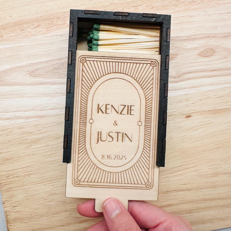 Wooden Matchbox - Etsy
