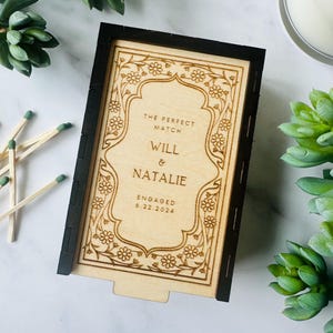 Wood Match Box, Large Match Box, Couple Match Box, Personalized Gift ...