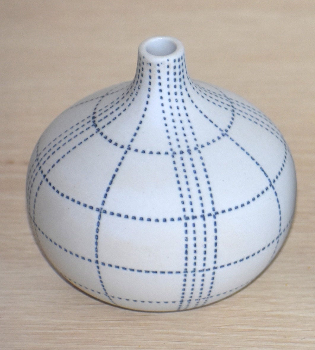 Dash Modern Bud Vase White Indigo - Etsy