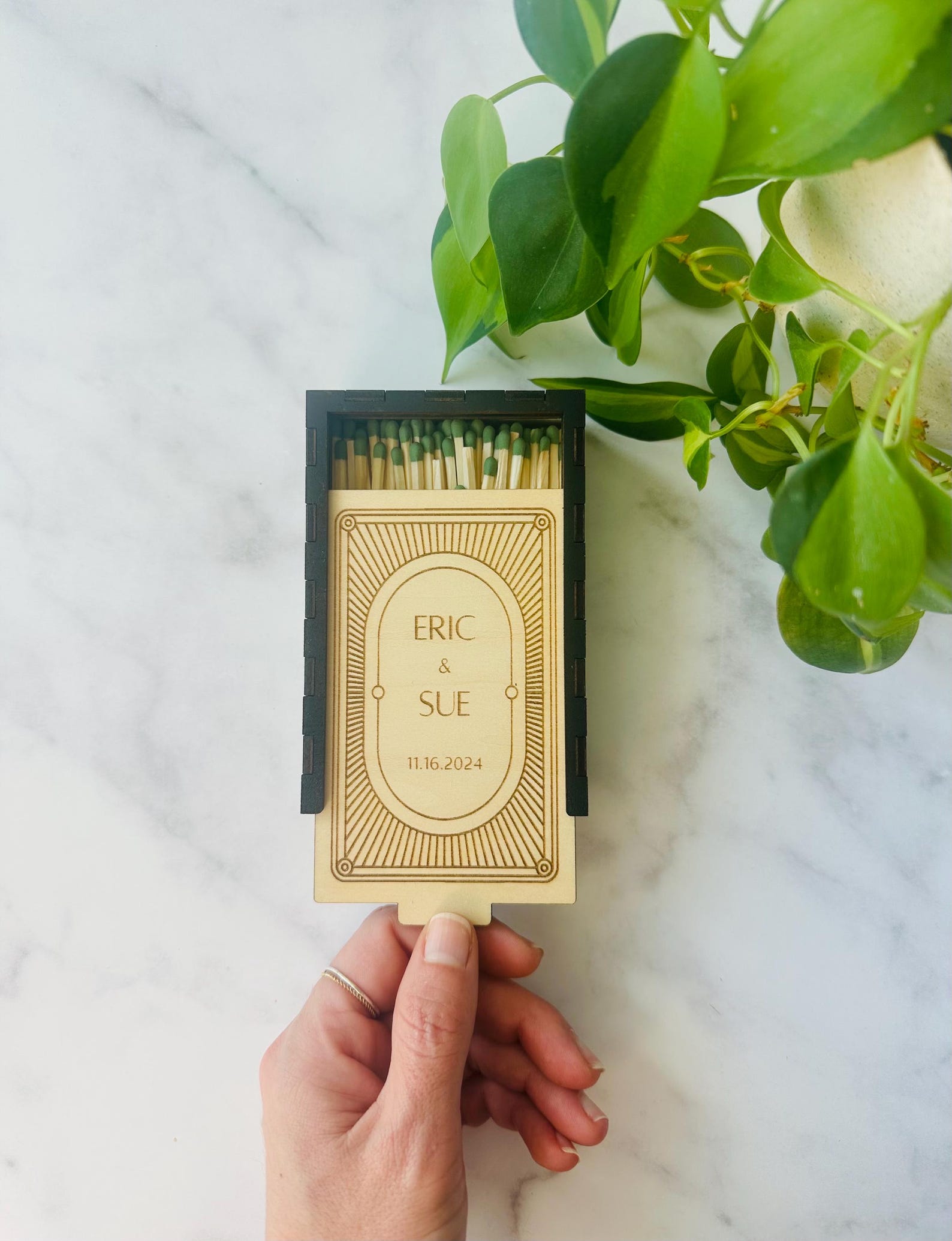 Wood Match Box, Large Match Box, Couple Match Box, Personalized Gift ...