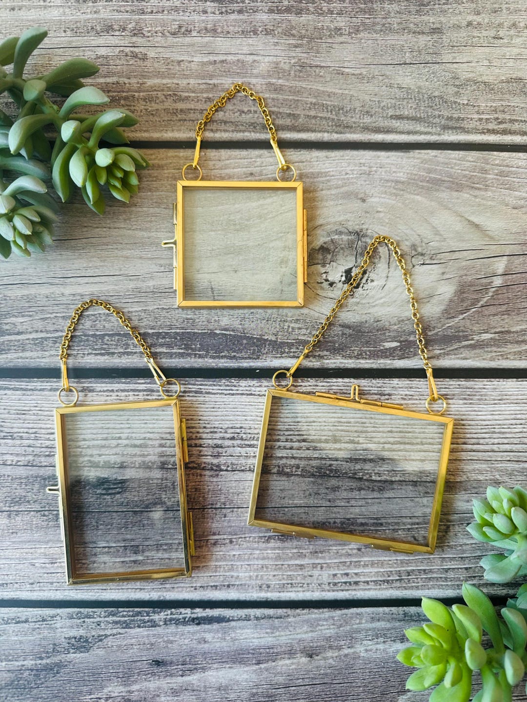 Miniature Frame Ornament, Christmas Picture Frame Ornament, Brass ...