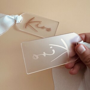 Personalized Reusable Frosted Acrylic 2x3 Gift Tag, Name Tags for ...