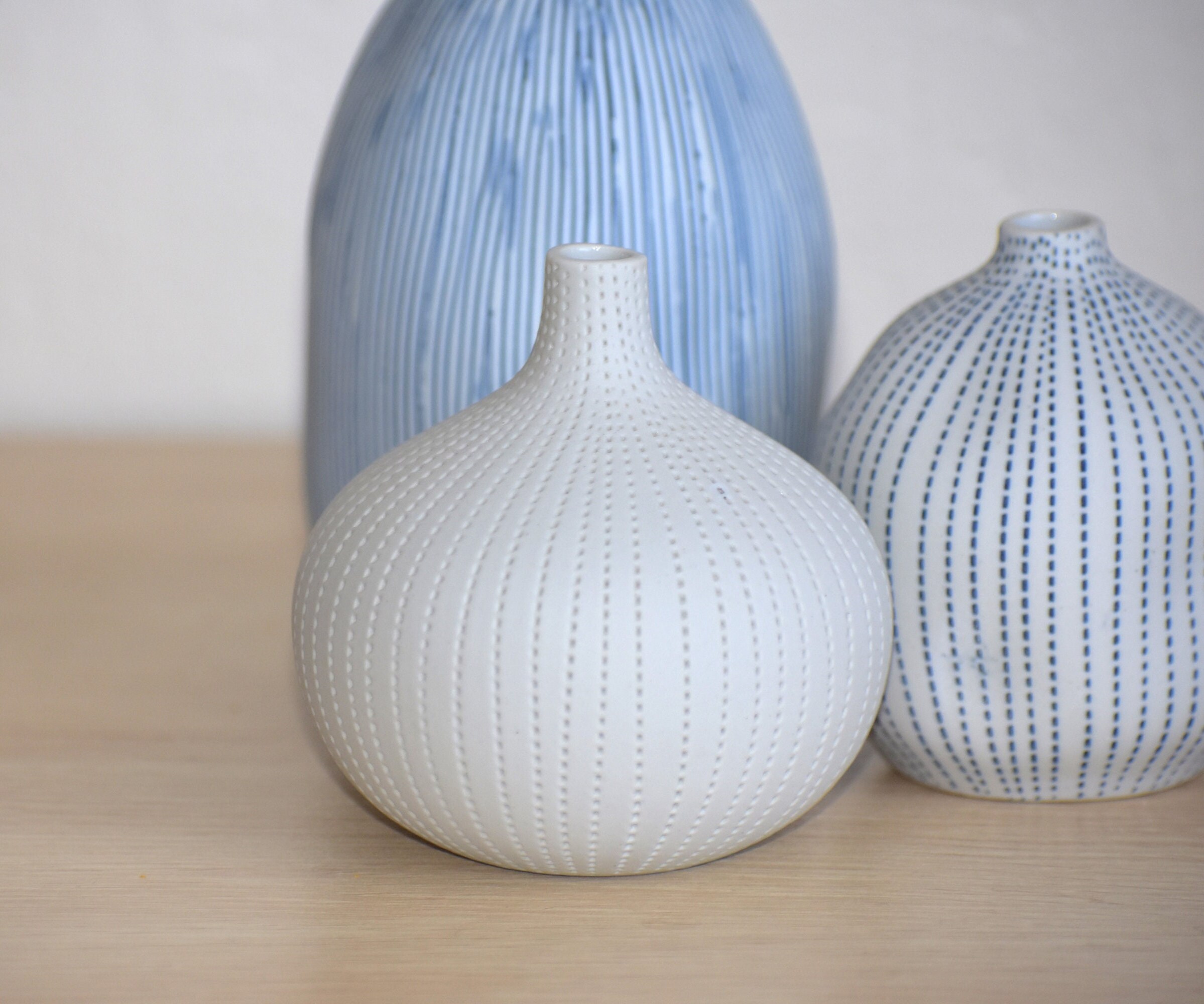 Dash Modern Bud Vase White Indigo - Etsy