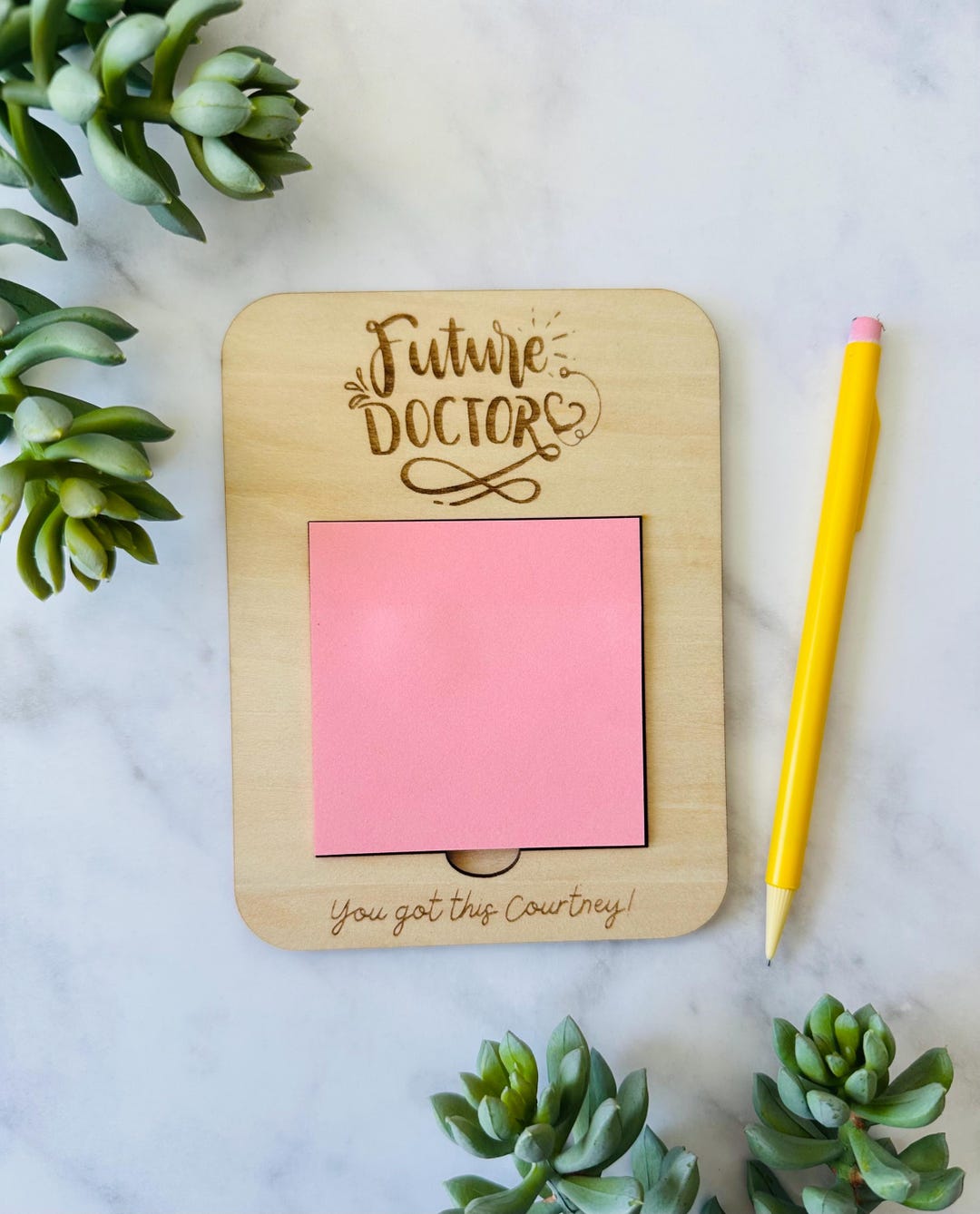 Future Doctor Sticky Note Pad Holder Gift, Organizer for Doctor, Custom ...