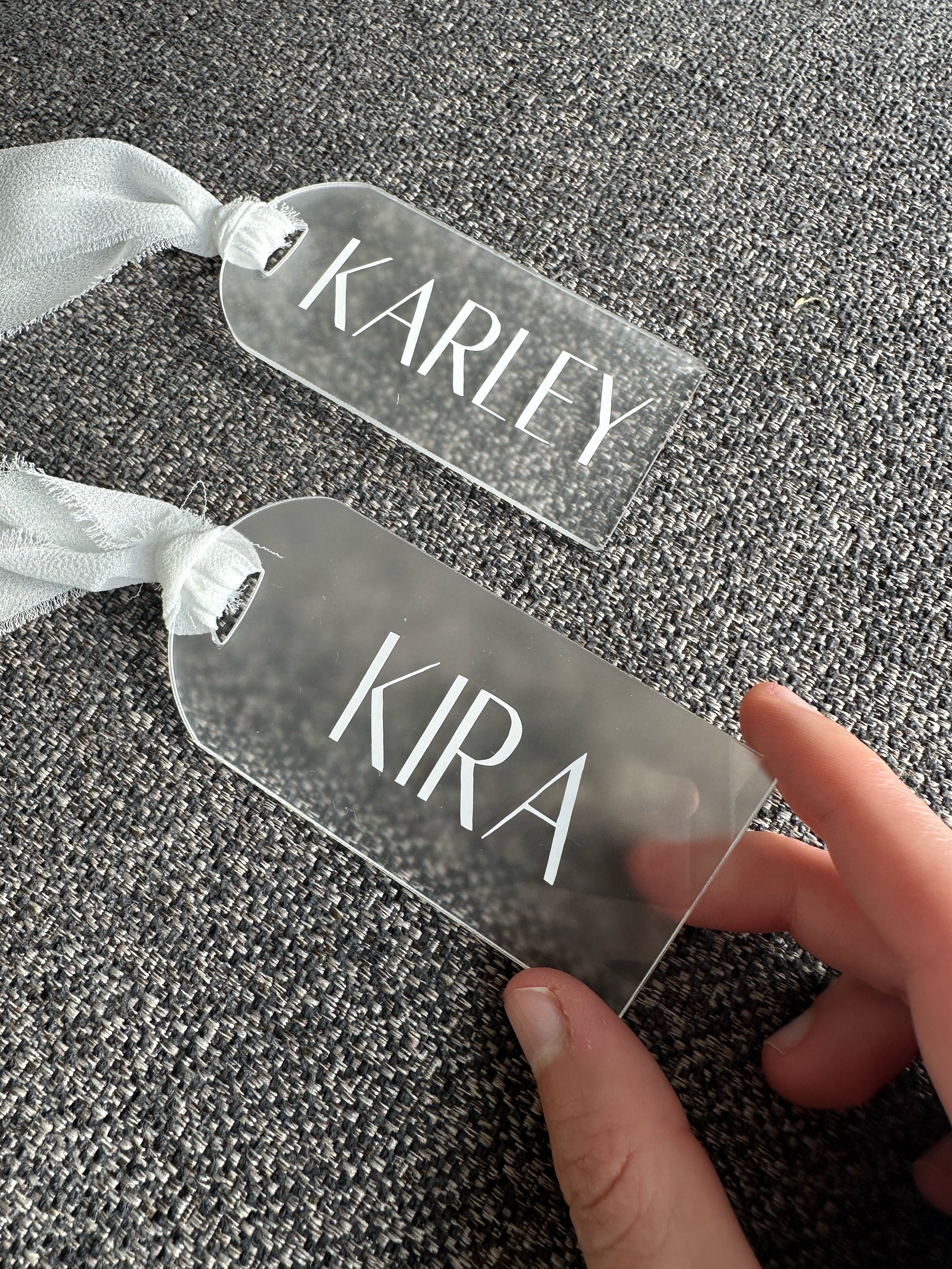 Personalized Reusable Frosted Acrylic 2x3 Gift Tag, Name Tags for ...