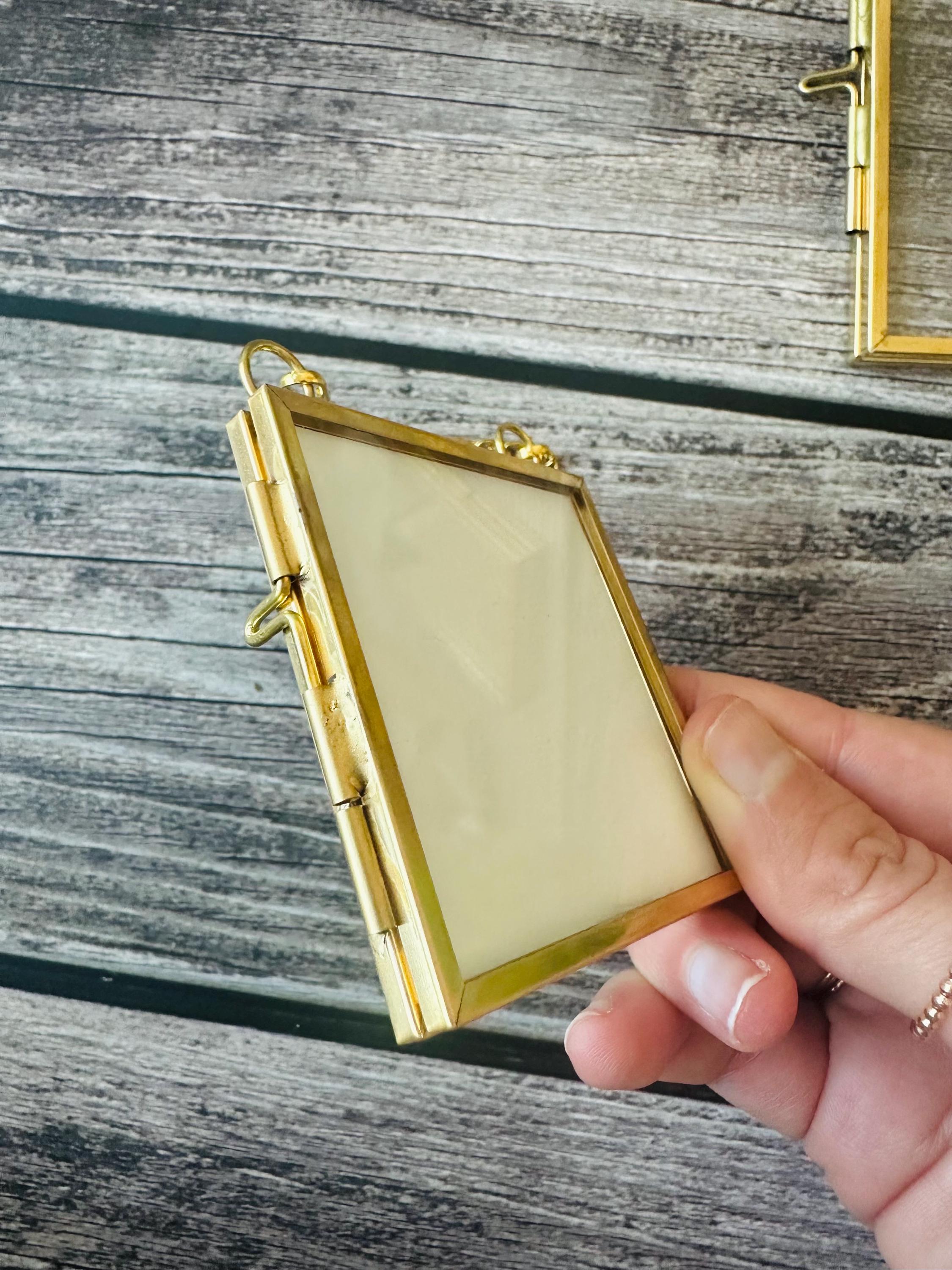 Miniature Frame Ornament, Christmas Picture Frame Ornament, Brass ...