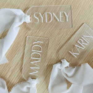 Personalized Reusable Frosted Acrylic 2x3 Gift Tag, Name Tags for ...