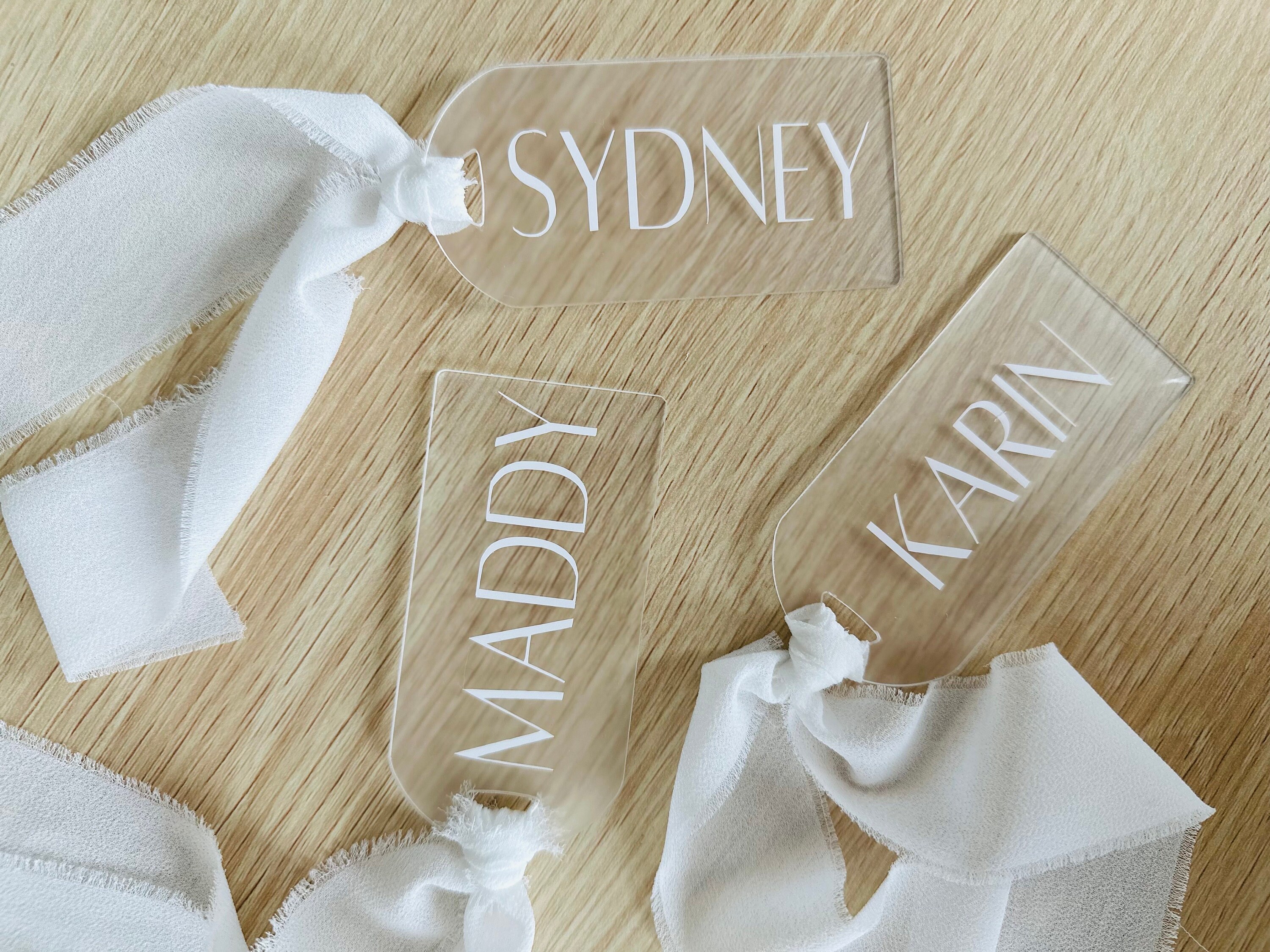 Personalized Reusable Frosted Acrylic 2x3 Gift Tag, Name Tags for ...
