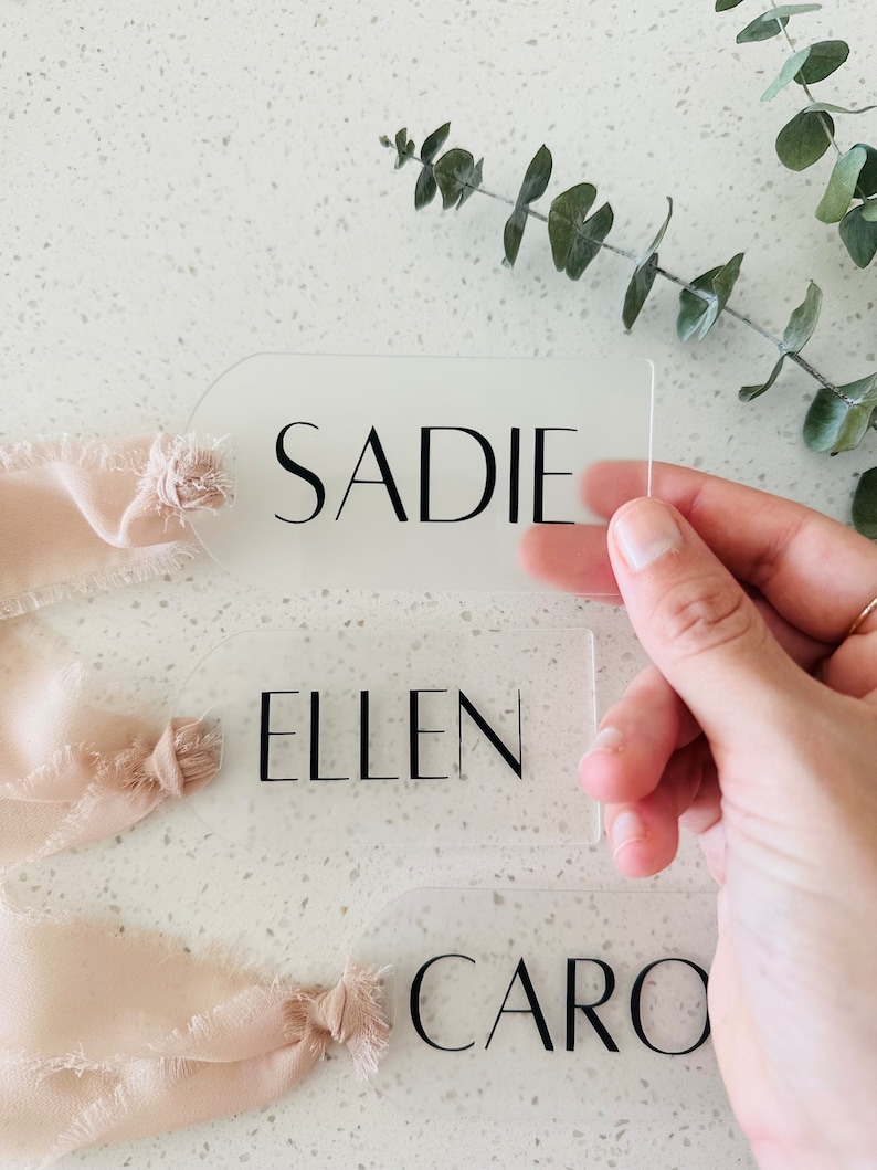 Personalized Reusable Frosted Acrylic 2x3 Gift Tag, Name Tags for ...