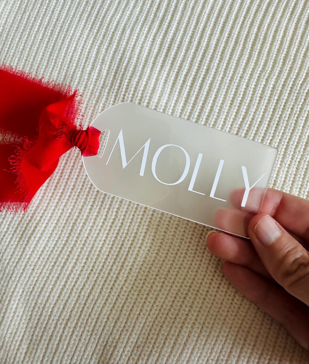 Personalized Reusable Frosted Acrylic 2x3 Gift Tag, Name Tags for ...