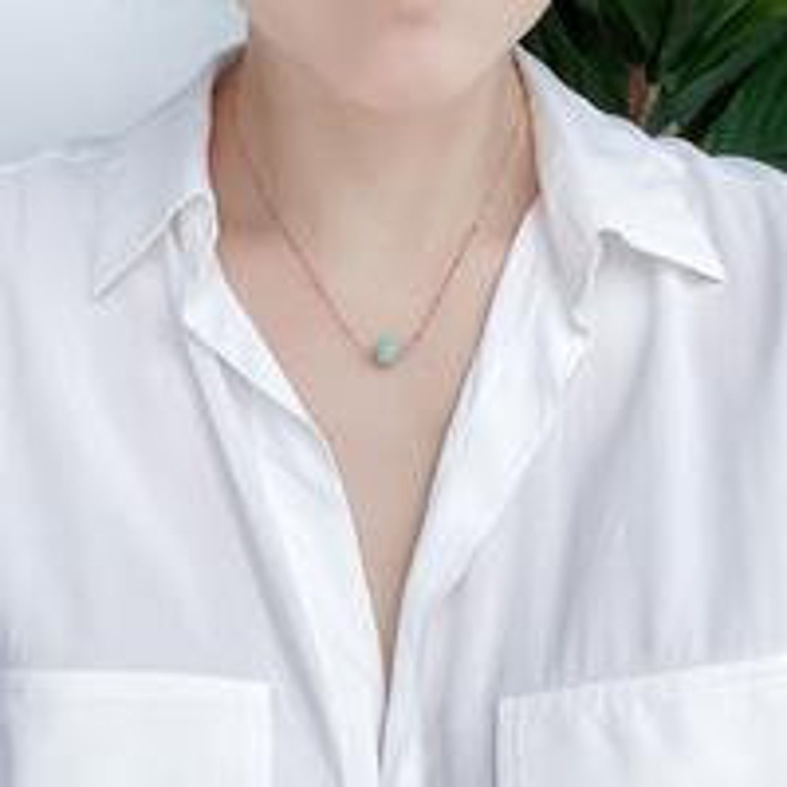 Floating Snow Jade Necklace Ball Chain - Etsy