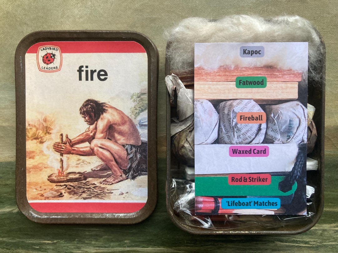 Vintage Old School Classic Ladybird Book FIRE Campfire Kit Gift ...