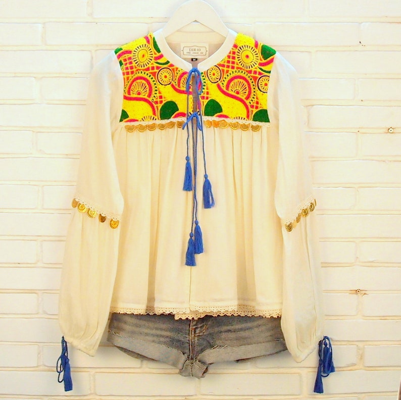 Boho chichippie clotheshippie blousebohemian | Etsy