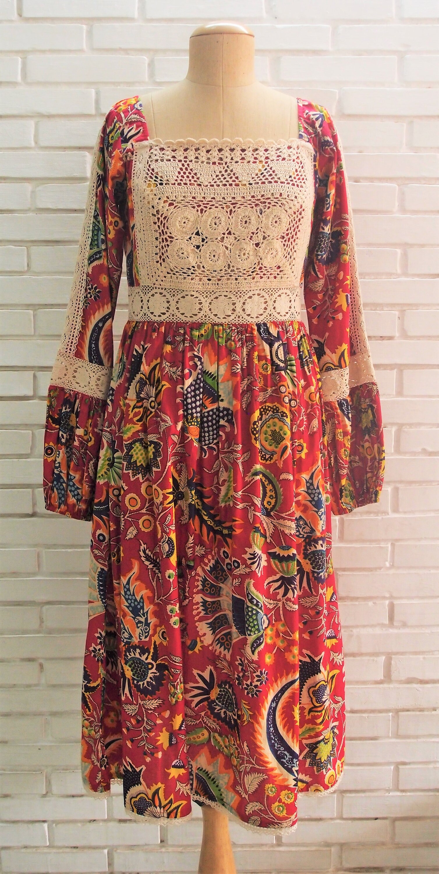 Hippie dresssummer dresshippie midi dressromantic | Etsy