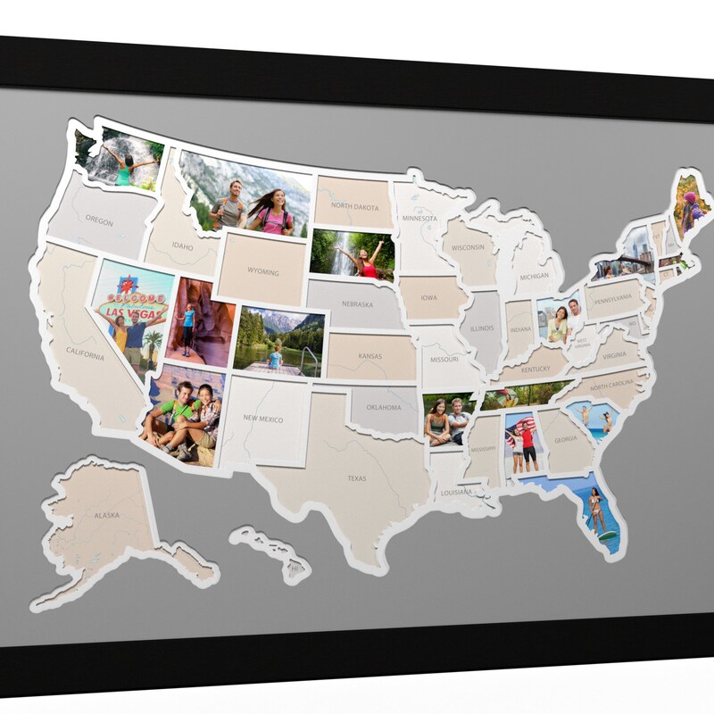 50 States Photo Map - Etsy