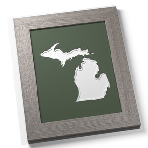 Michigan Photo Map - Etsy