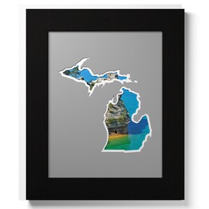 Michigan Photo Map - Etsy