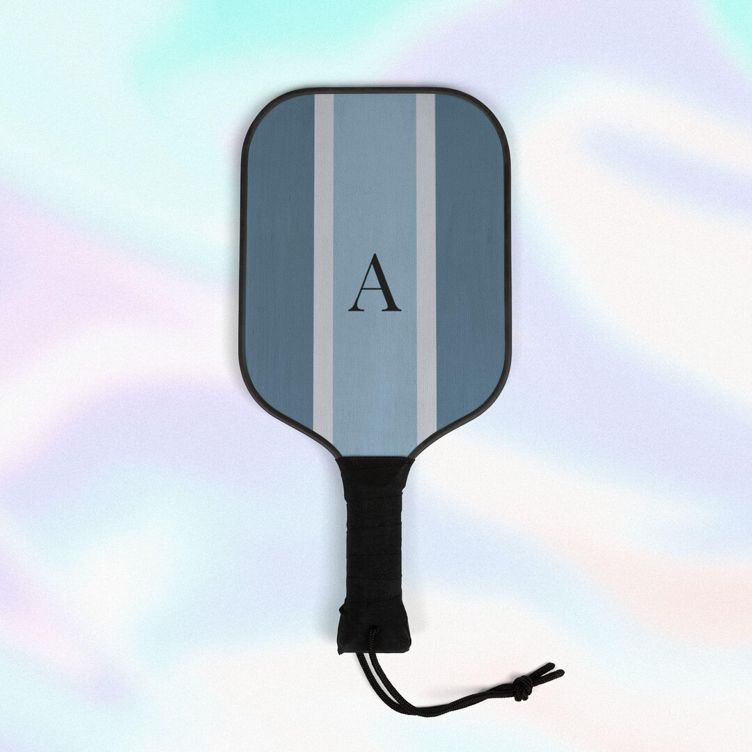 Personalized Preppy Blue Pickleball Paddle: Custom Monogram Gift - Etsy