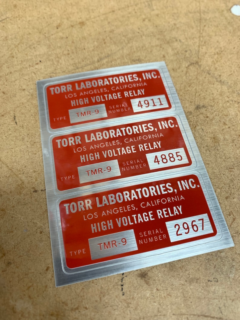 Accurate Flux Capacitor Torr Relay Stickers - Back to the Future - Etsy