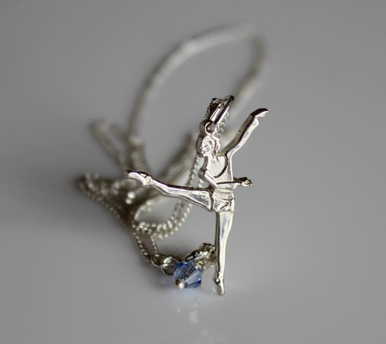 Dance Jewelry Necklace, Contemporary Dancer Necklace With Swarovski ...