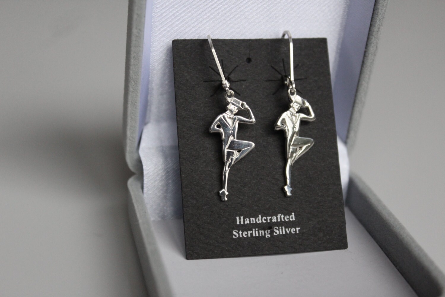 Tap Dancer Earrings Sterling Silver Tap Dancer Earrings - Etsy UK
