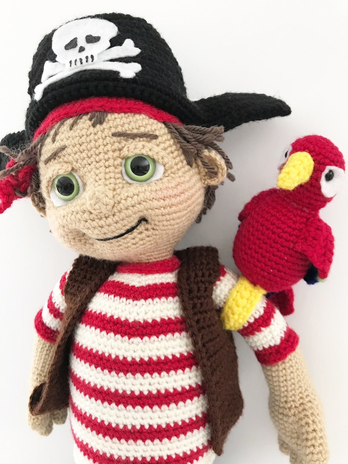 CROCHET PATTERN: Fidget the Pirate / Amigurumi / Pirate Doll / - Etsy