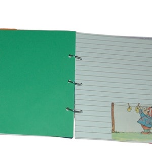 A5 Hardcover Cooks Notes Ring Bound Scrapbook Junk Journal Altered Book ...