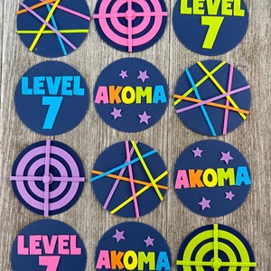 Laser Tag Cupcake Toppers - Etsy