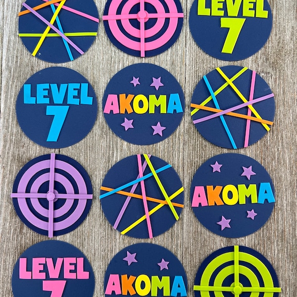 Laser Tag Cupcake Toppers - Etsy