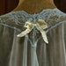 Ice Blue Frothy Nylon Chiffon Cream Satin Bows Nightgown Lingerie ...