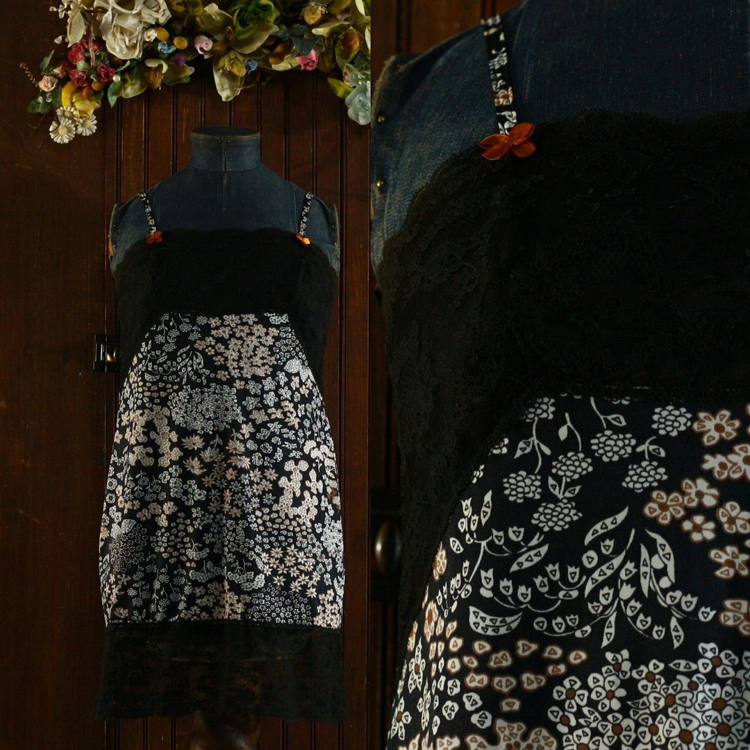 Strappy Paisley Chemise Micro Mini Slip Dress Nightgown Lingerie ...