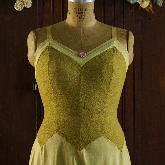 rich butterscotch gold leotard top stretch bodice & n… - Gem