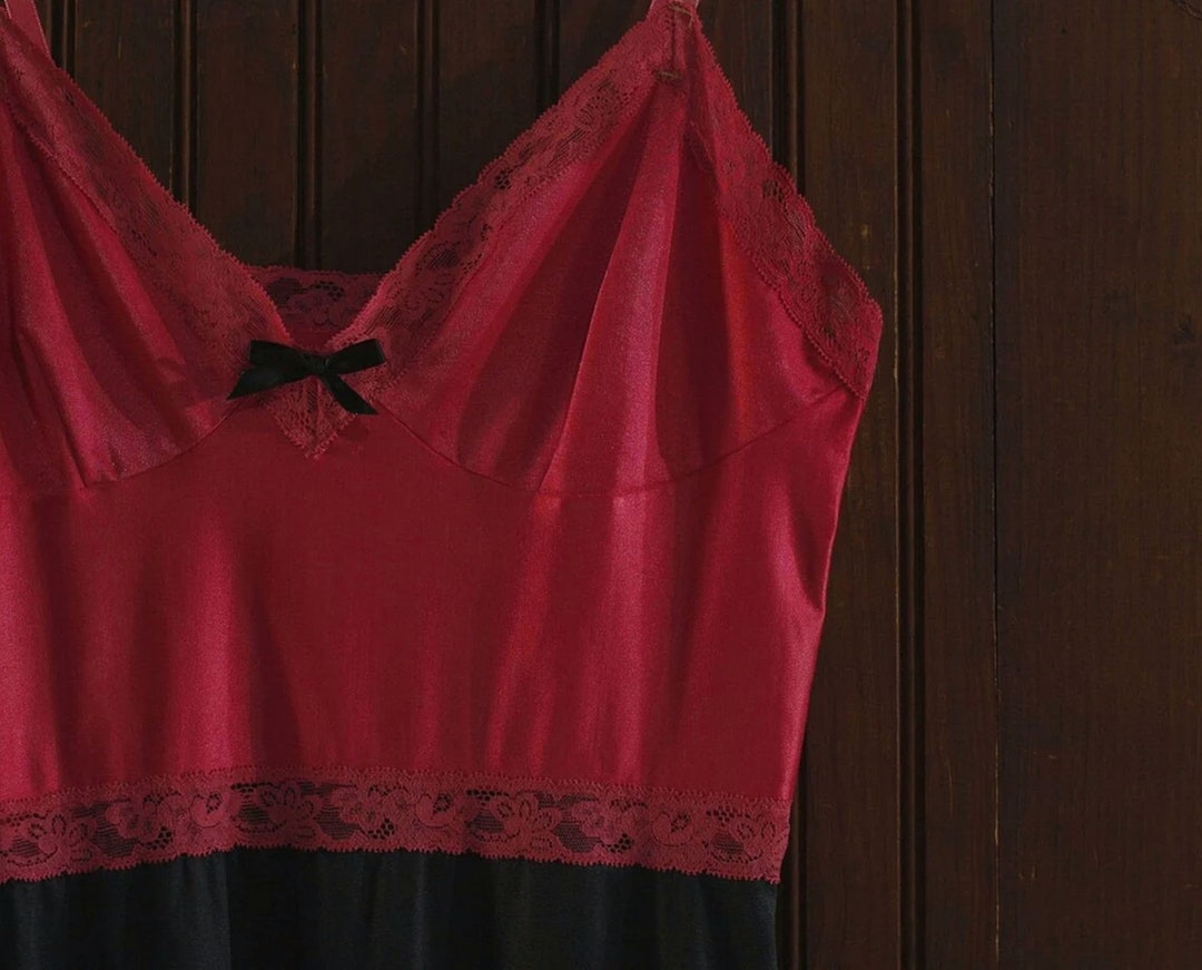 Pink Stretch Bodice Lace Trim Black Skirt Two Tone Nylon Blend - Etsy