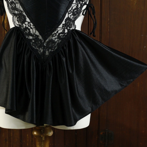 Sheer black floral lace open top body nylon lingerie … - Gem