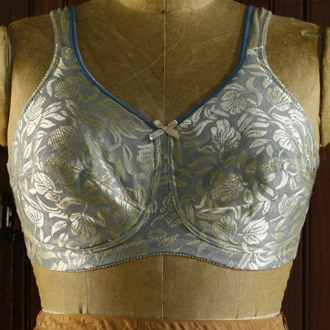 Dusty Powder Blue Fancy Ornate Golden Metallic Cups Upcycled Cream Bow ...