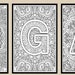 Alphabet Adult Coloring Pages - Instant Download - Letter A - Etsy