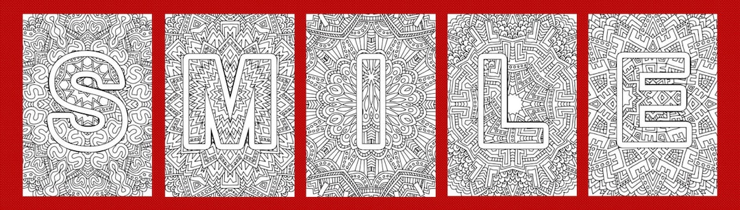 Alphabet Adult Coloring Pages - Instant Download - Letters A-Z - Etsy