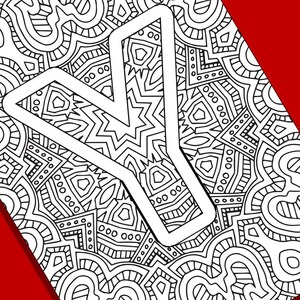 Alphabet Adult Coloring Pages - Instant Download - Letter Y - Etsy