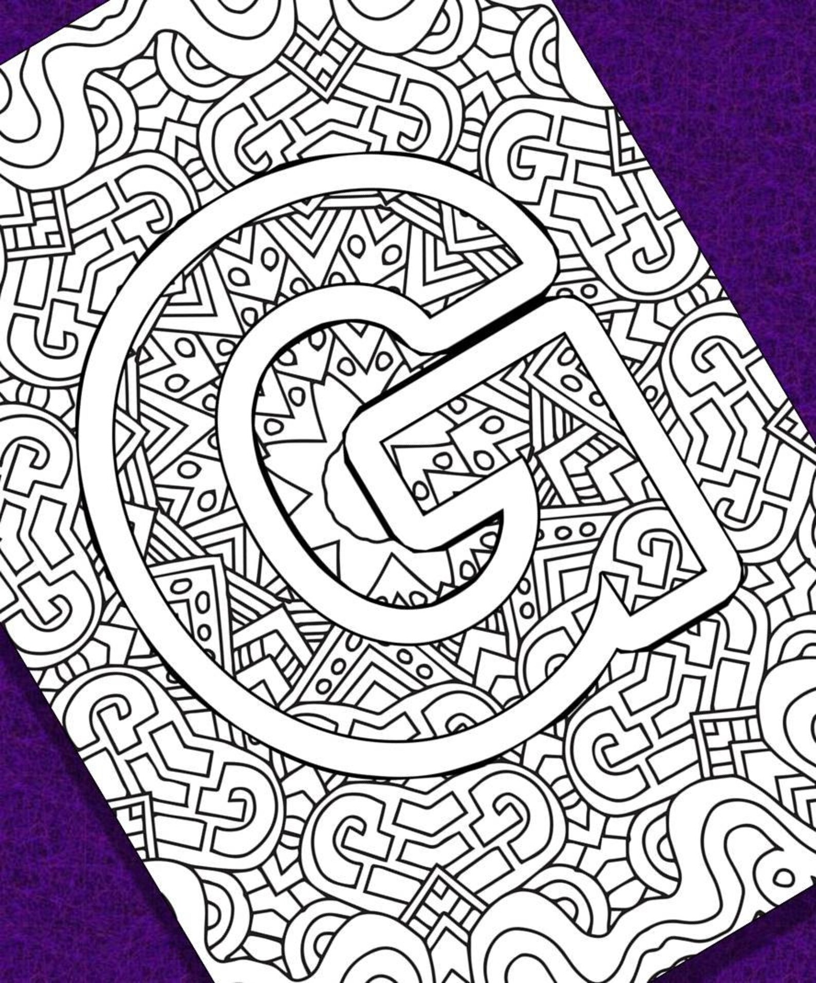 Printable Art Alphabet Adult Coloring Pages Instant Download - Etsy