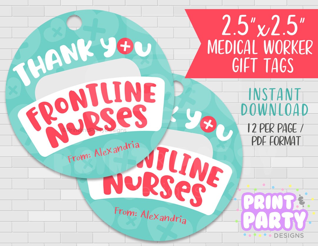 Printable Thank You Tags For Nurses