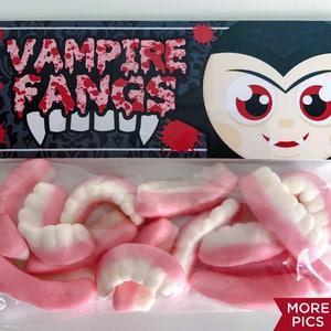 Printable Vampire Fangs Halloween Treat Bag Toppers, Kids Dracula ...