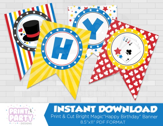 Magic Happy Birthday Banner - Magic Birthday Party - Magic Banner ...
